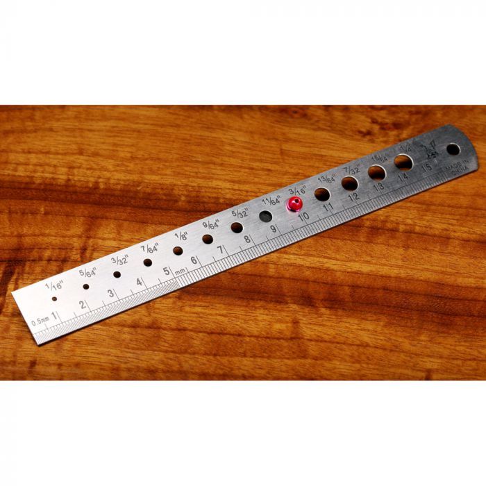 Hareline Bead Sizer and Measuring Ruler, Fly Tying