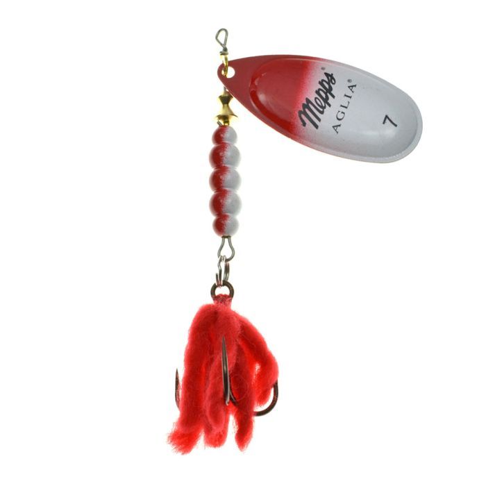 Mepps Aglia Spinner Extra Large, red/white, Spin Fishing