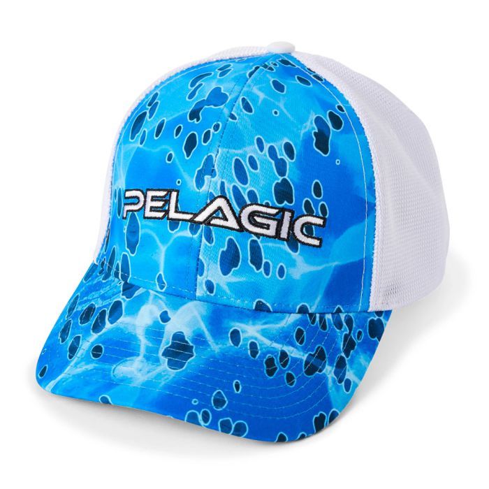 Pelagic The Slide Offshore Hat Cap, Dorado Blue, Fly Fishing