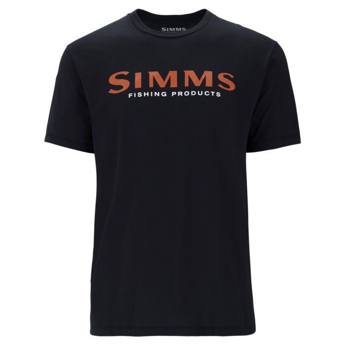 Simms Logo T-Shirt, jet black, Fly Fishing