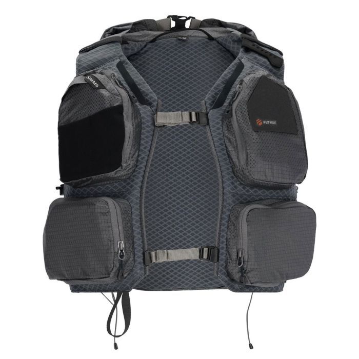 Simms Flyweight Vest Pack, smoke, Fly Fishing