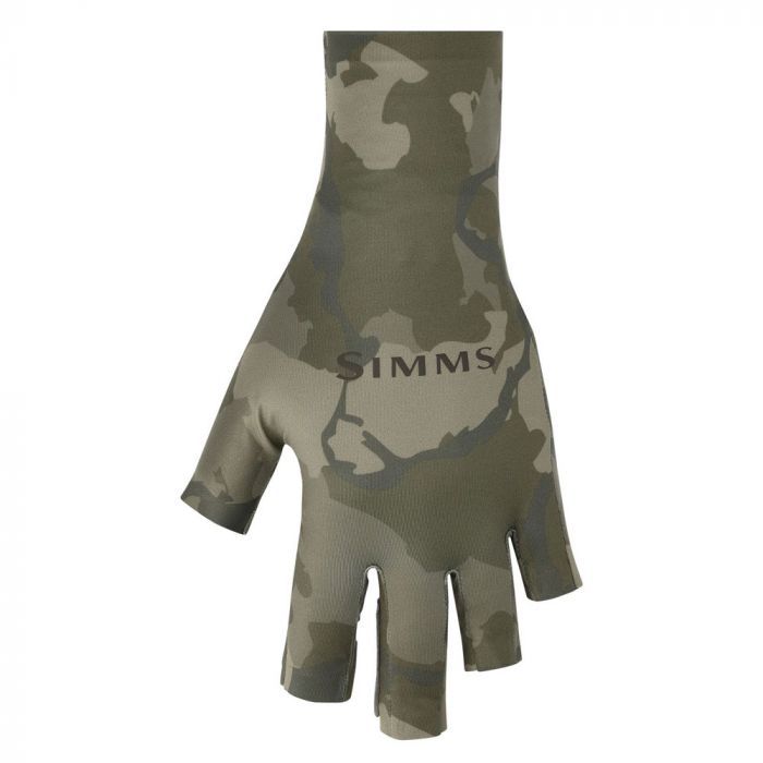 Simms Solarflex Sungloves, regiment camo olive drab, Fly Fishing