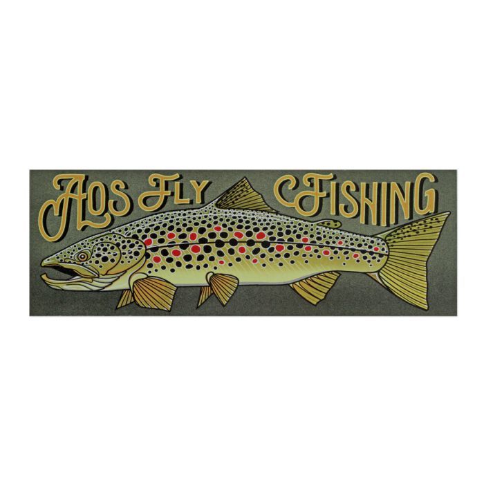 AOS Fly Fishing StickerAOS Fly Fishing Sticker - AOS Brown Trout ...