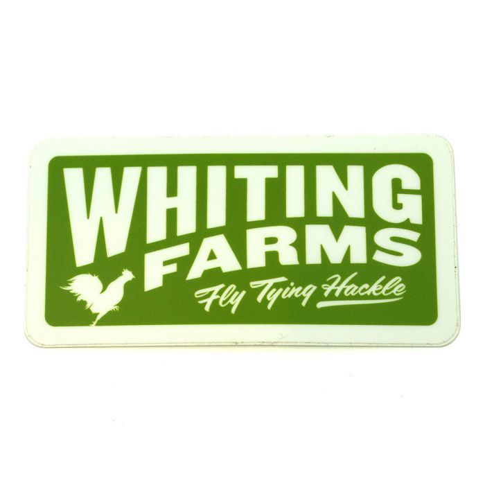 Whiting Farms Logo Sticker, grün - Aufkleber, Fliegenfischen