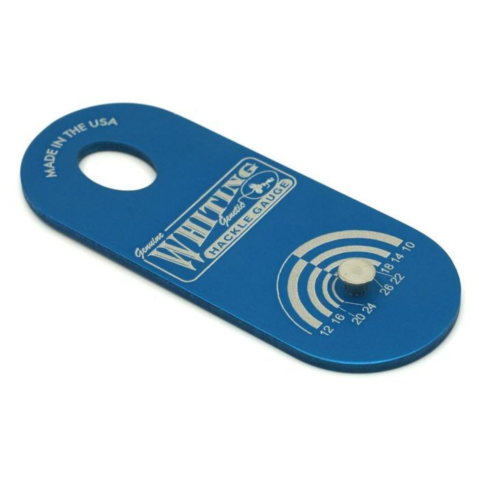 Whiting Hackle Gauge, blue, Fly Tying