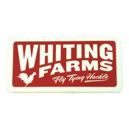 Whiting Farms Logo Sticker, rot - Aufkleber, Fliegenfischen