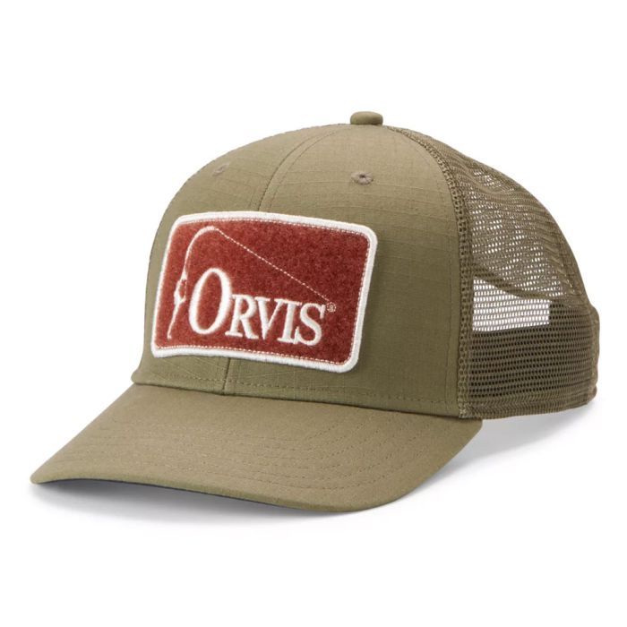 Orvis Ripstop Covert Trucker Cap, tarragon/russet, Fliegenfischen