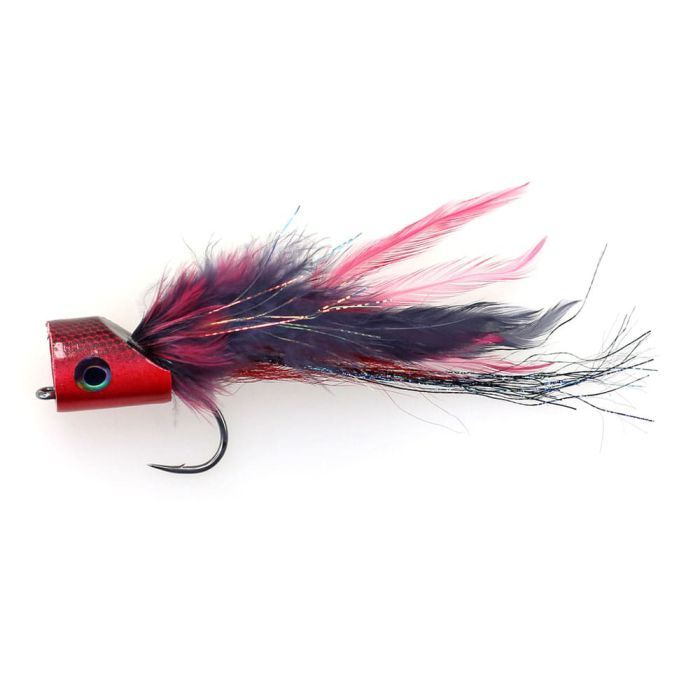 Reaper GT Popper, black & red, Fly Fishing