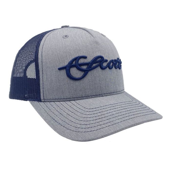 Scott Navy Blue / Grey Mesh Hat Cap, Fly Fishing
