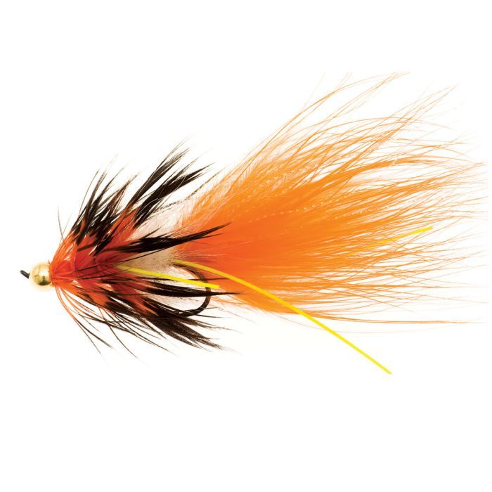 Mega Nobbler, orange / black, Fly Fishing