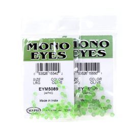 Wapsi Mono Eyes, olive, Fly Tying