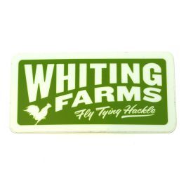 Whiting Farms Logo Sticker, grün - Aufkleber, Fliegenfischen