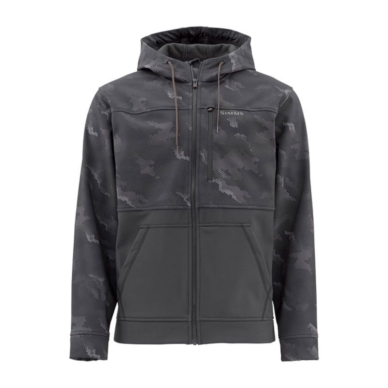 Simms Rogue Fleece Hoody 2019, hex camo carbon